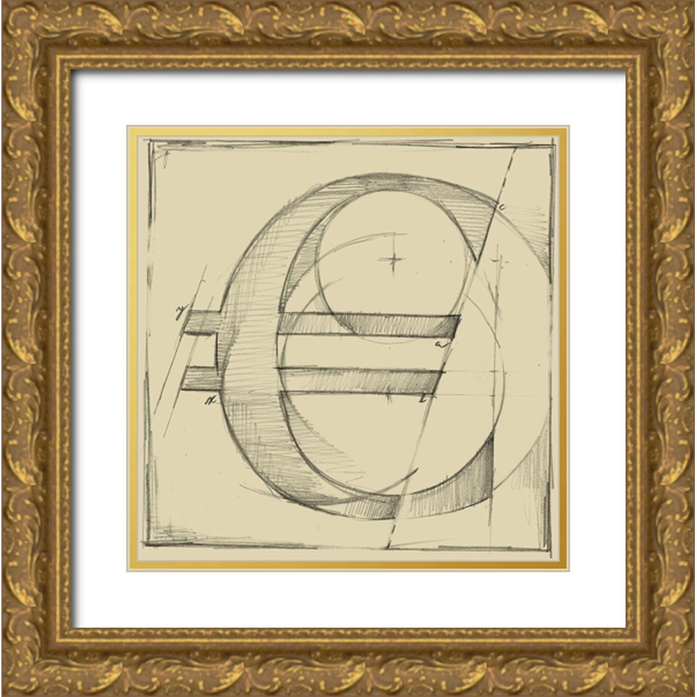 Harper, Ethan 20x20 Gold Ornate Wood Framed with Double Matting Museum ...