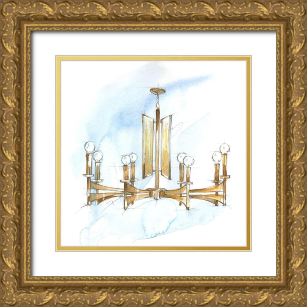 Harper, Ethan 26x26 Gold Ornate Wood Framed with Double Matting Museum ...