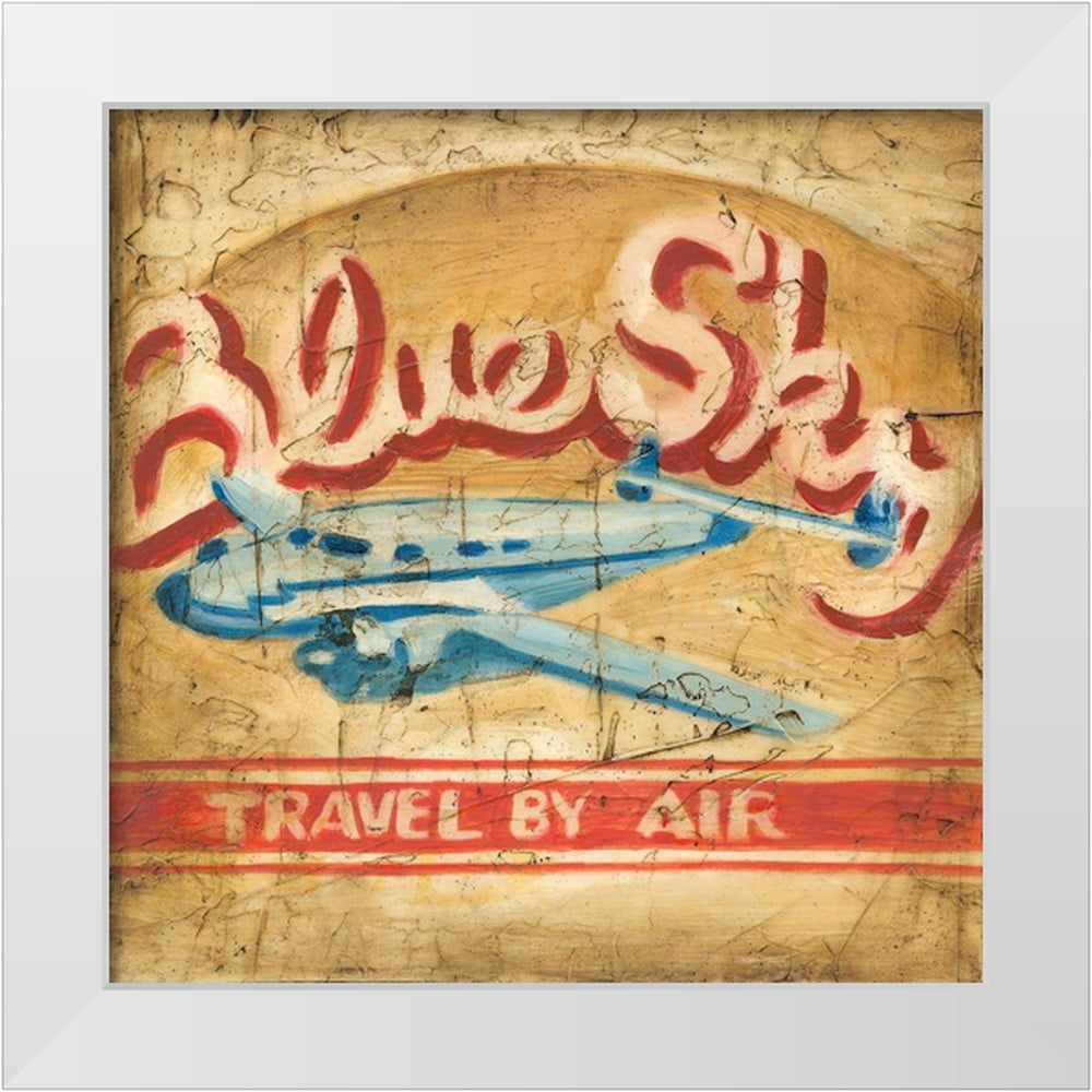 Harper, Ethan 26x26 White Modern Wood Framed Museum Art Print Titled - Blue Sky Travel - Walmart.com