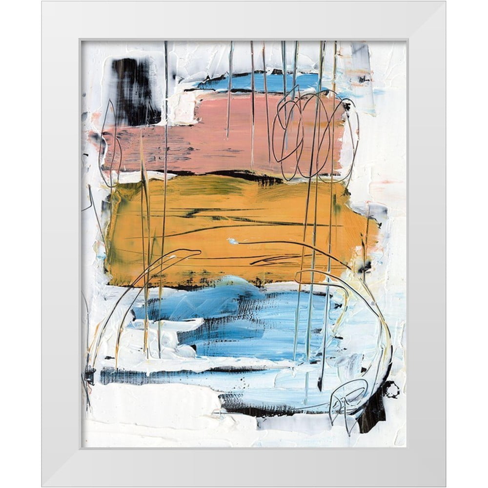 Harper, Ethan 26x32 White Modern Wood Framed Museum Art Print Titled - Stacked Together I ...