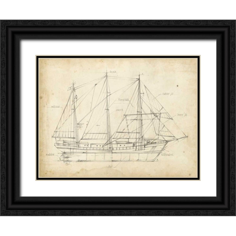 Harper, Ethan 32x25 Black Ornate Wood Framed with Double Matting Museum ...