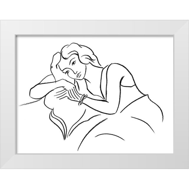 Harper Ethan 32x25 White Modern Wood Framed Museum Art Print Titled