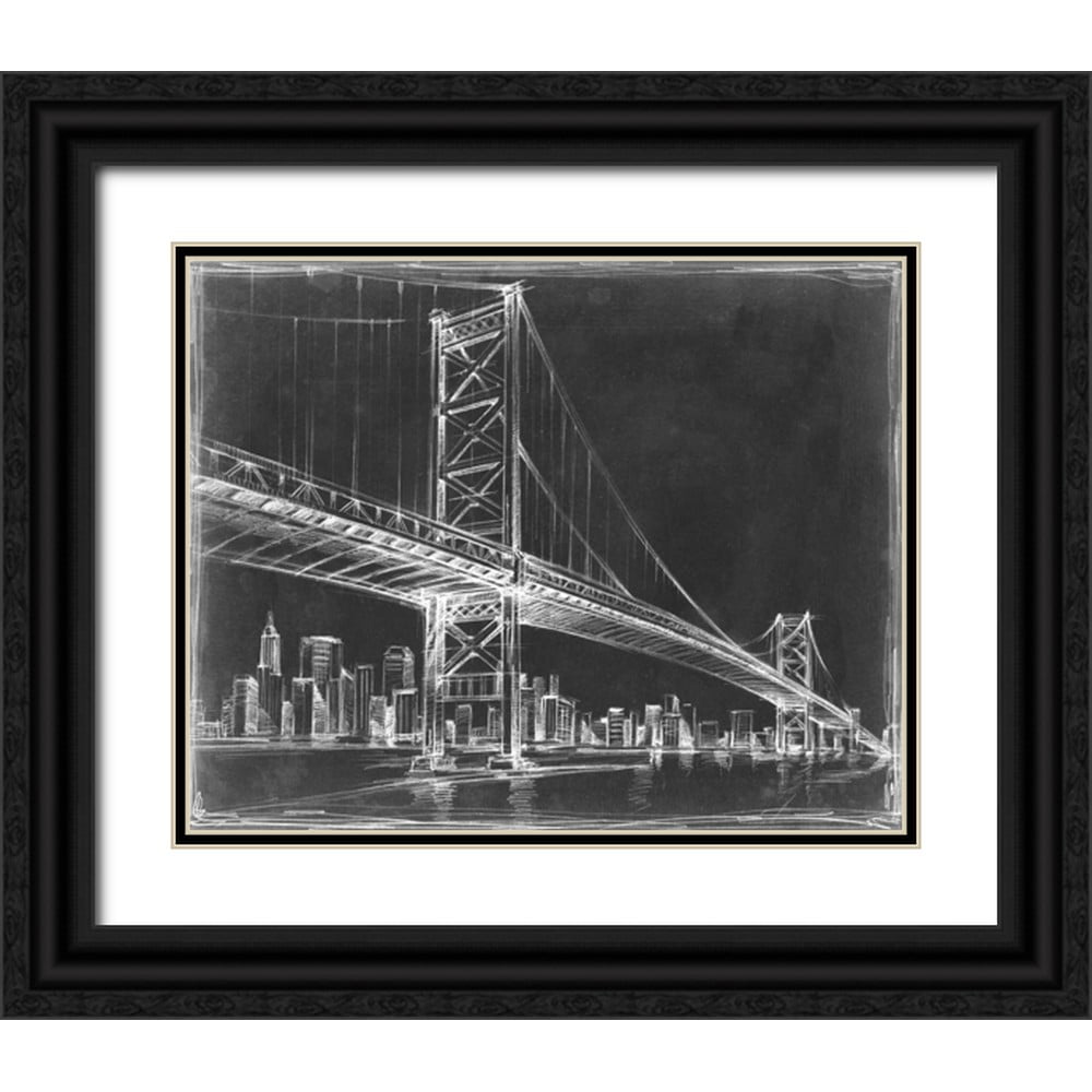 Harper, Ethan 32x26 Black Ornate Wood Framed with Double Matting Museum ...