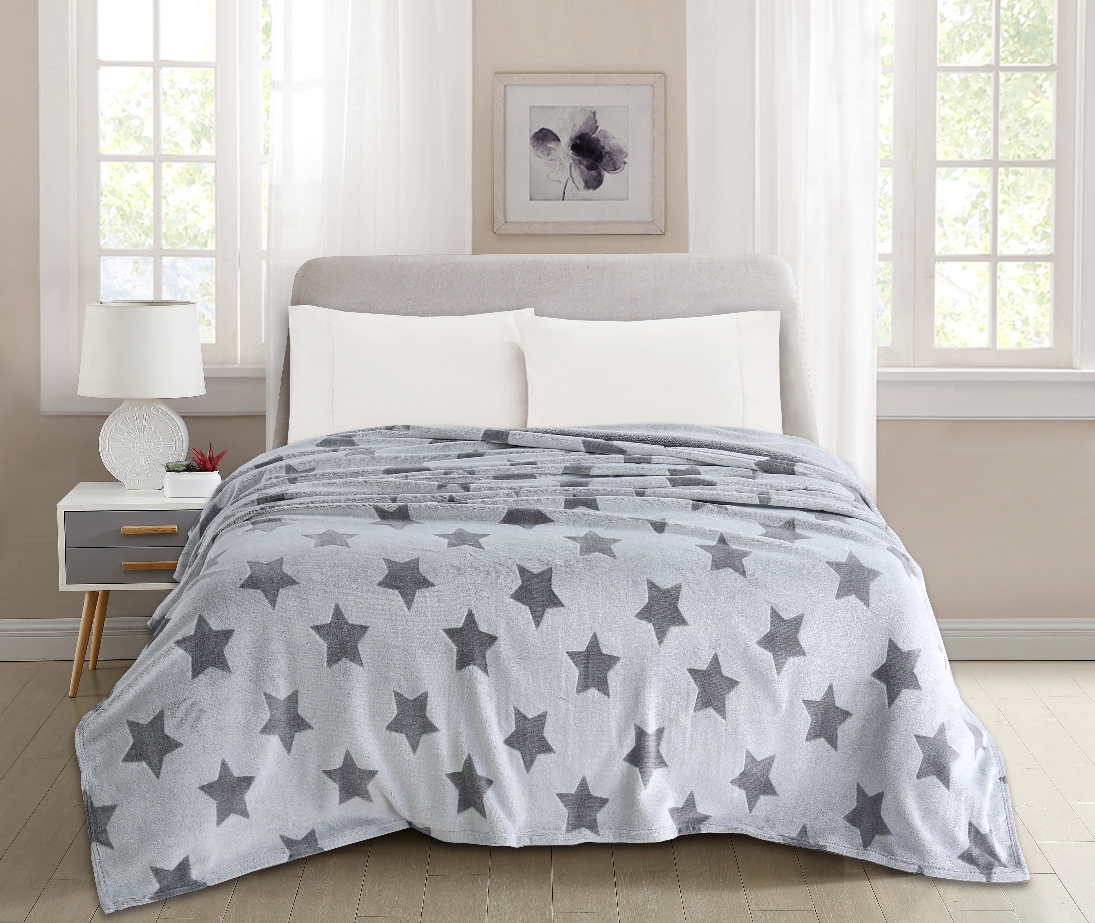Harper Lane Velvet Plush Star Blanket Twin - Fleece Throw - Walmart.com