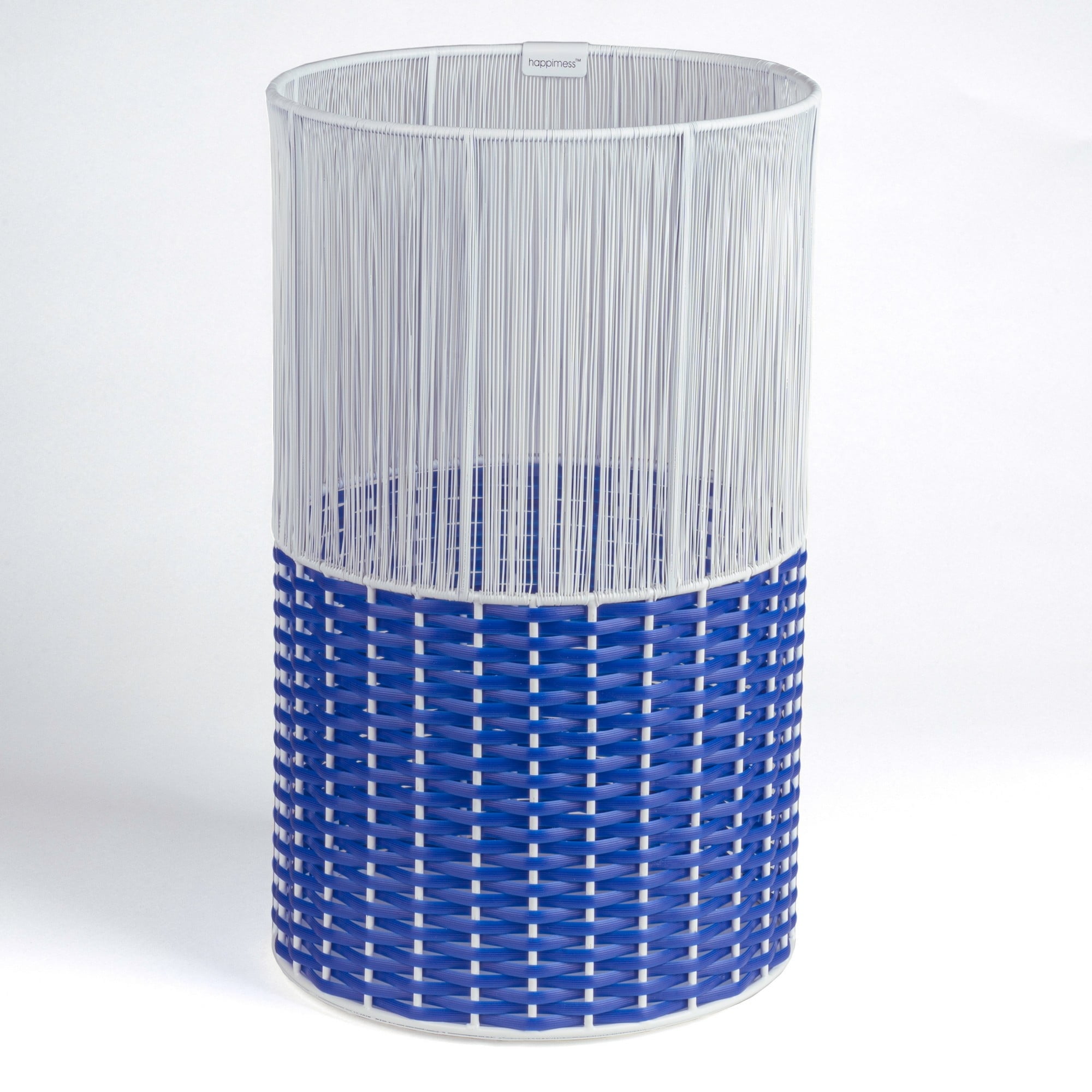 Happimess Harper Modern 4.13-Gallon 2-Tone Faux Wicker Cylinder Outdoor ...