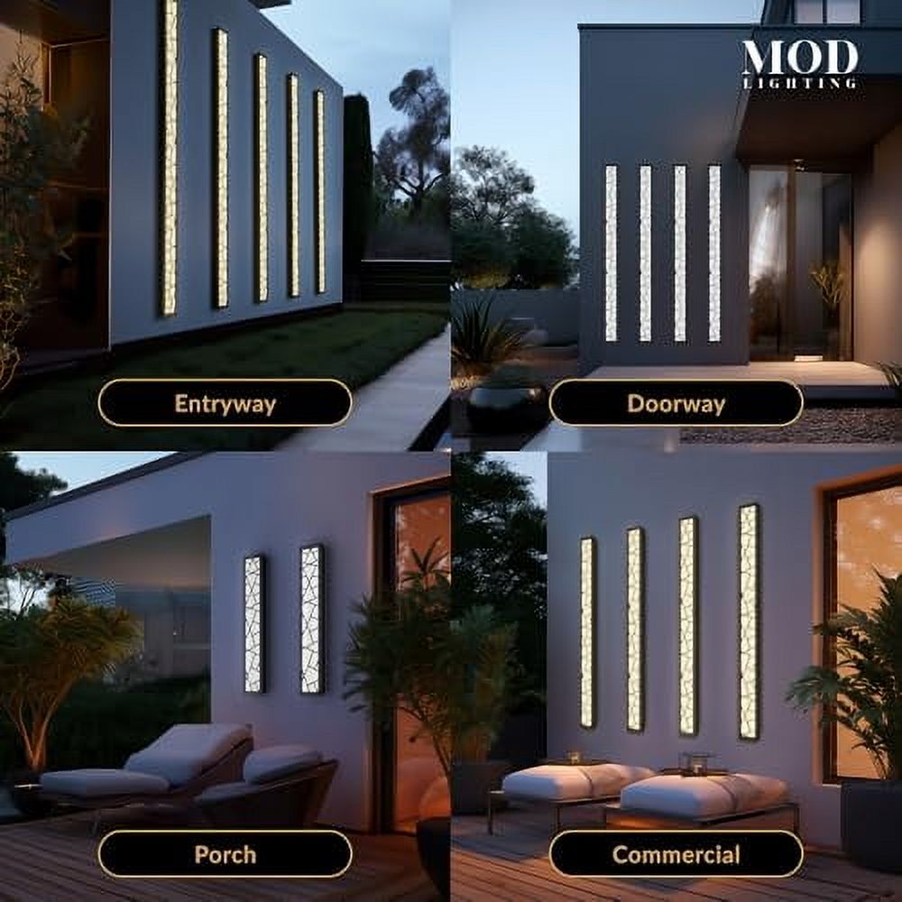 𝗠𝗢𝗗 𝗟𝗜𝗚𝗛𝗧𝗜𝗡𝗚 Harper Modern Outdoor LED Wall Light - Long Strip Wall ...