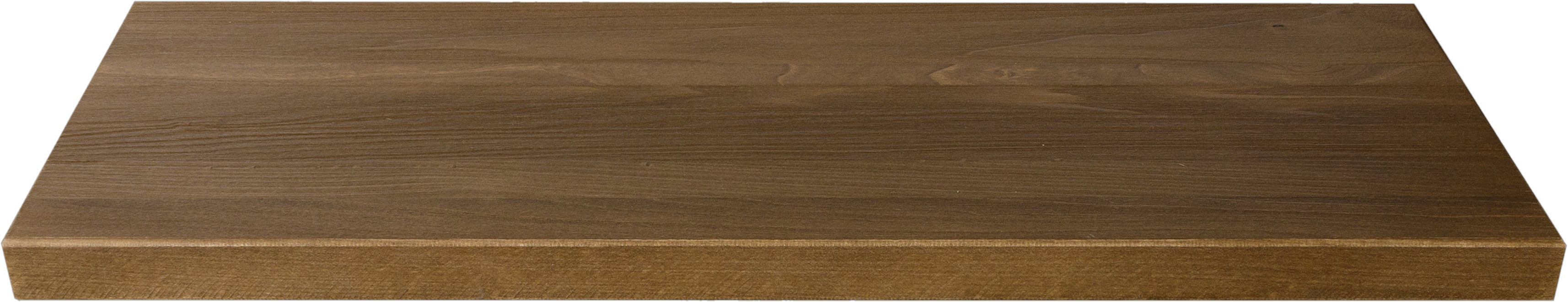 Harper Farmhouse Rustic Floating Wall Shelf with Natural Wood Finish ...