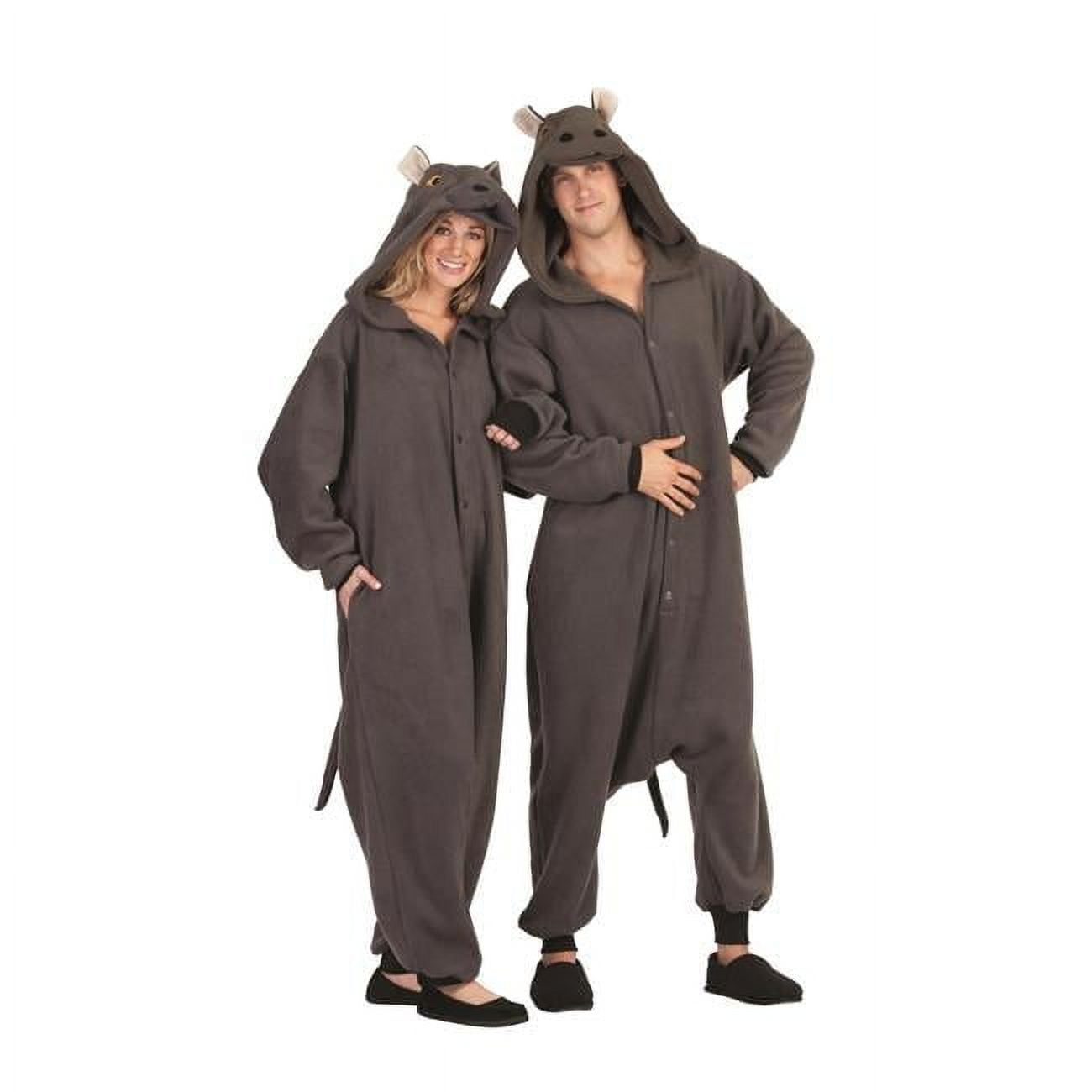 SupriseItsMe Harper the Hippo Adult Costume, Charcoal, Animal Funsie ...