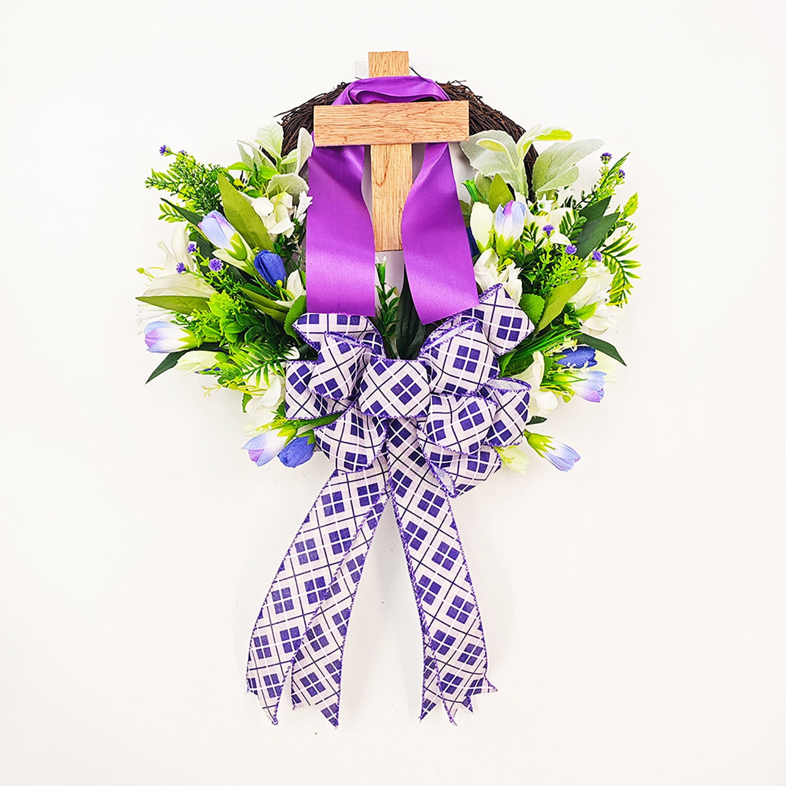 Harpi 14 Inch Spring Wreaths for Front Door Clearance, Greenery Summer ...