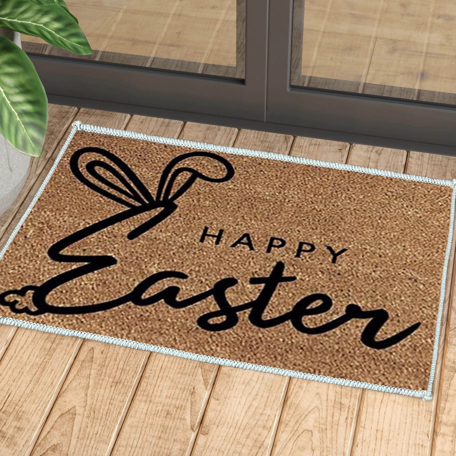 Harpi Area Rugs Clearance, Easter Doormat Easter Eggs Rabbit Entryway ...