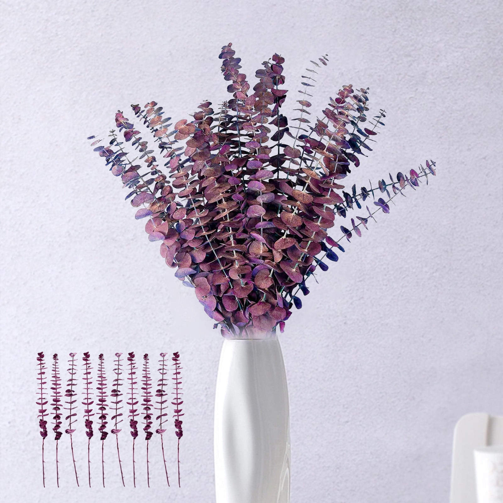 Harpi Artificial Flowers for Decoration, 10pcs Trees Stems Decor Artificial Trees Leaves Faux ...