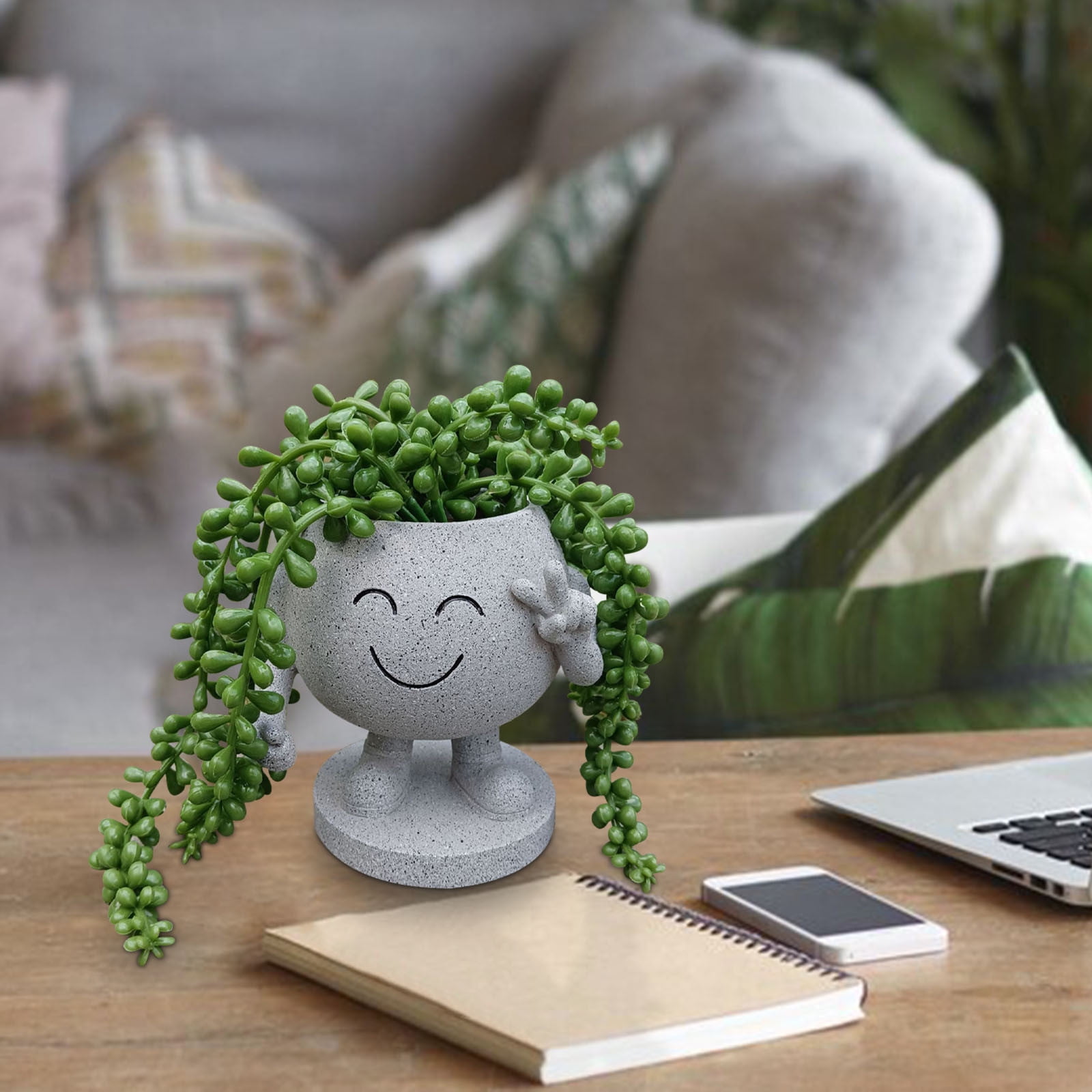 Harpi Flower Pots Outdoor Clearance, Biye Smiling Little Man Flower Pot ...