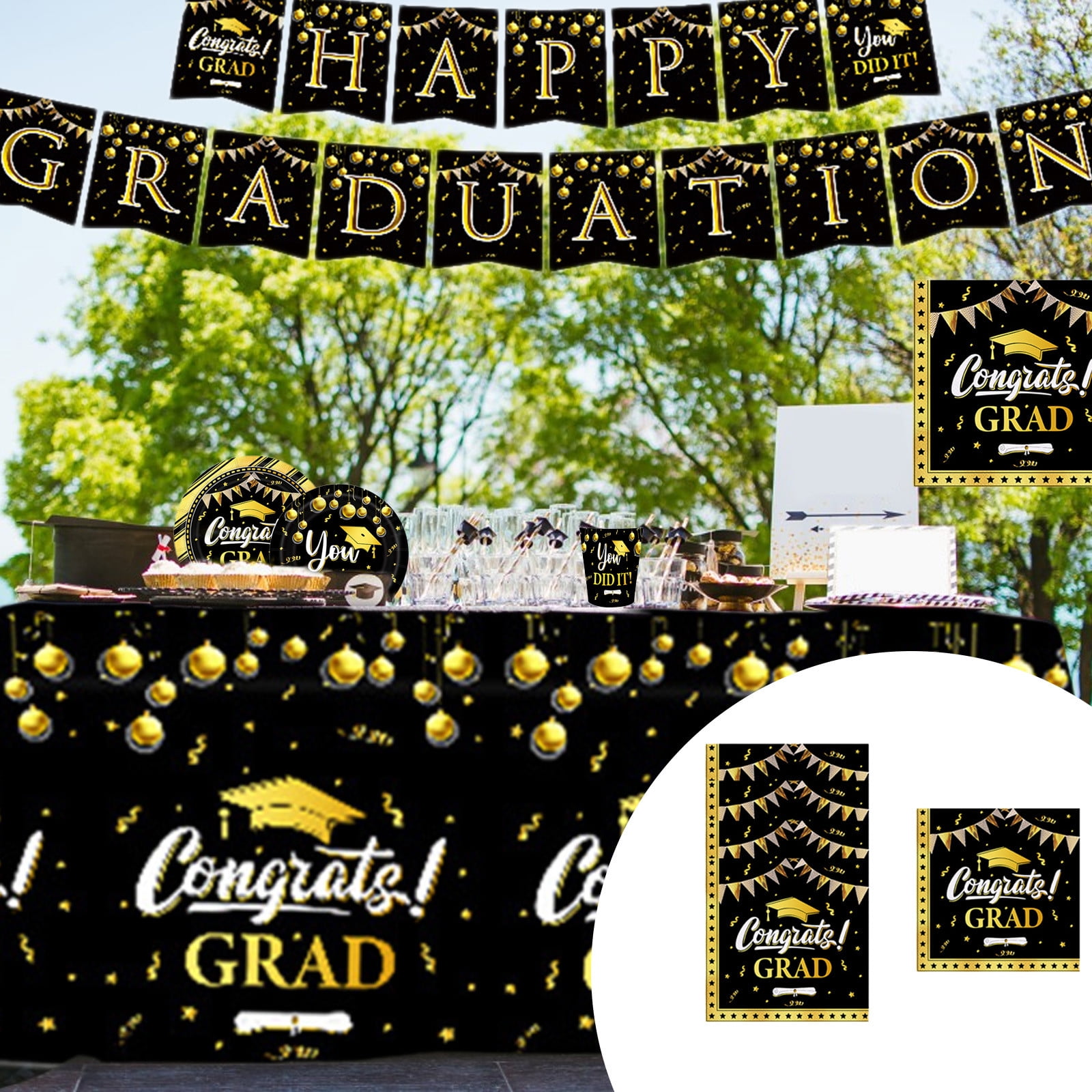 Harpi Graduation Decorations Class of 2024, Party Theme Paper Set Of 9 ...