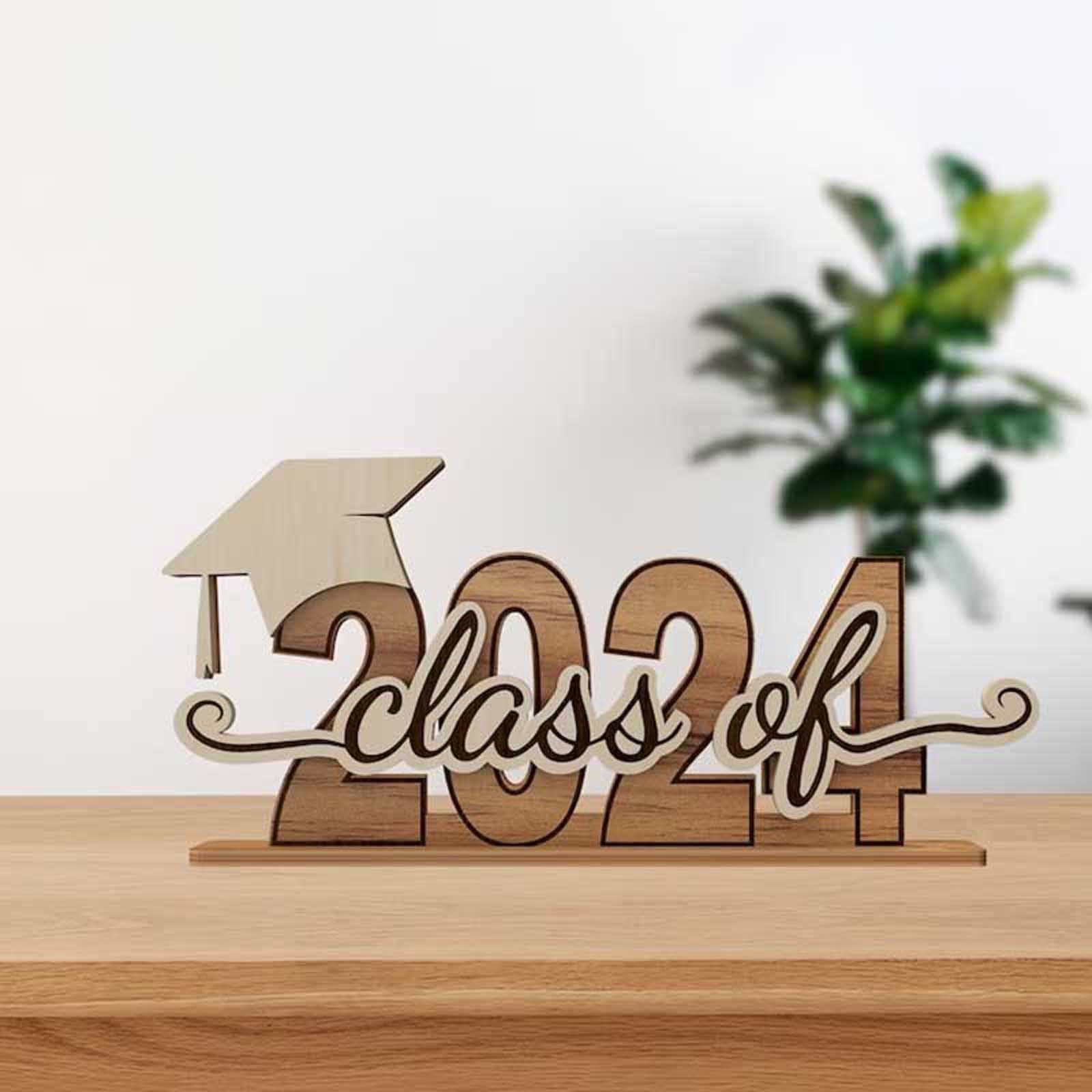 Harpi Graduation Decorations Class of 2024, Graduation Season Wooden ...