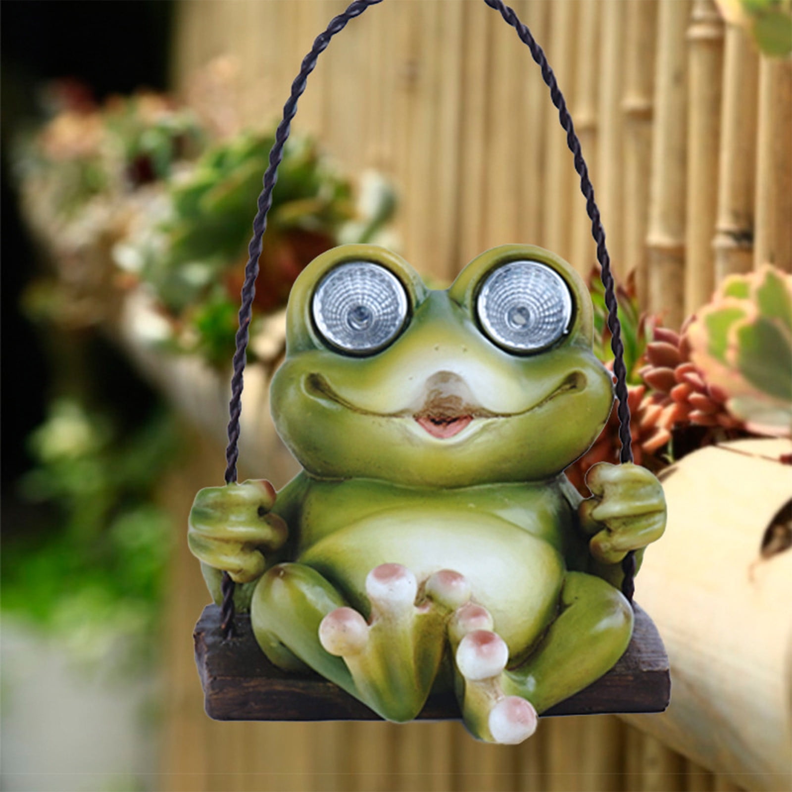 Harpi Solar Garden Lights - Frog Figurine Garden Decor, Resin Hanging ...