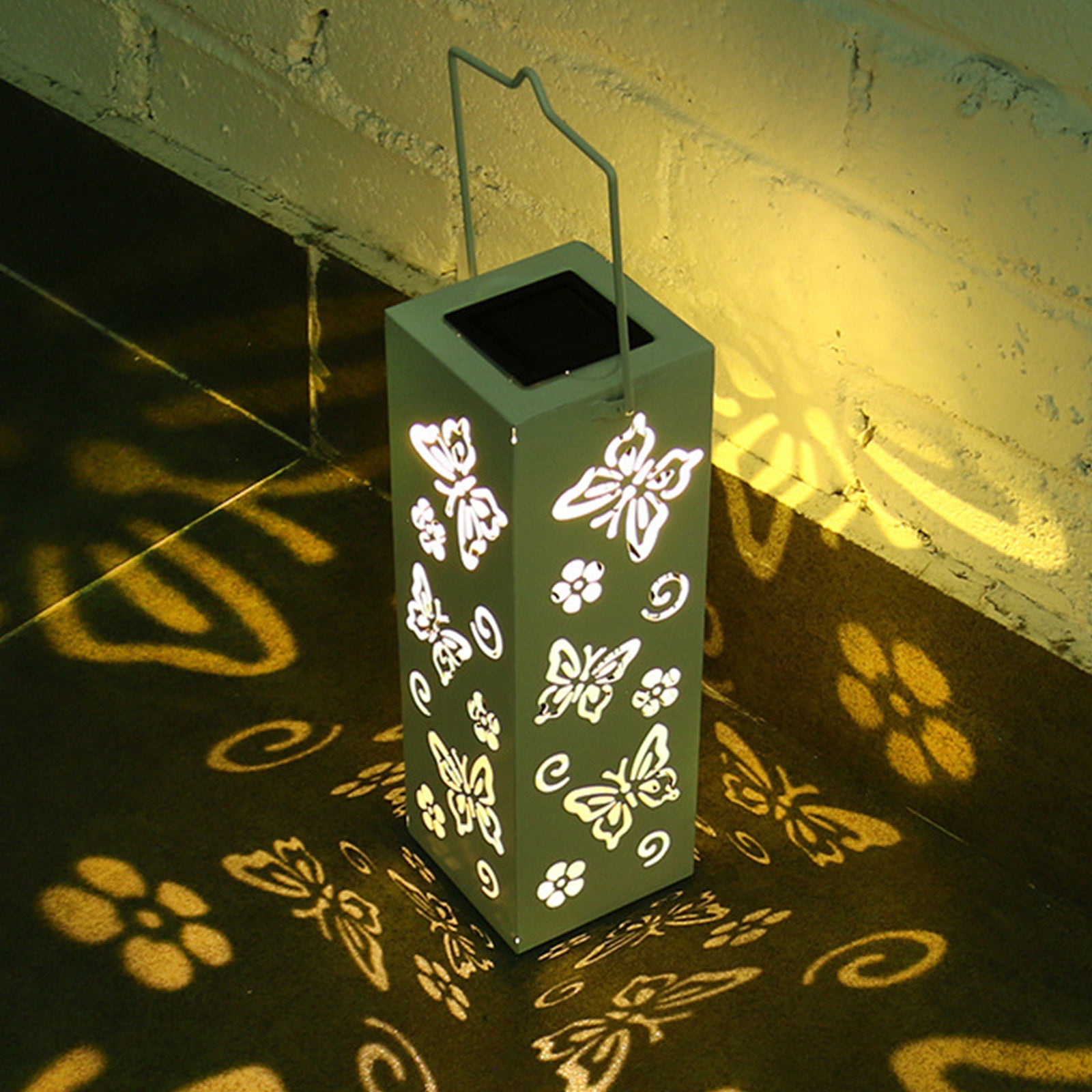 Harpi Solar Lights LED Lantern Butterfly Hollow Out Hanging Solar ...