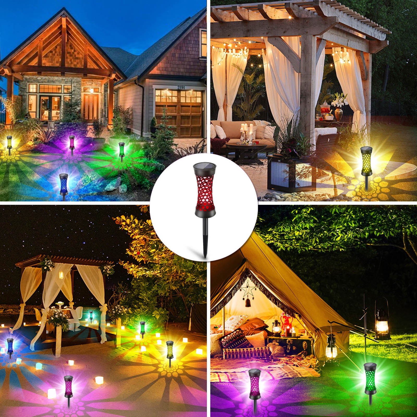 Harpi Solar Lights Outdoor Waterproof Floor Lamp Solar Powered Lights ...