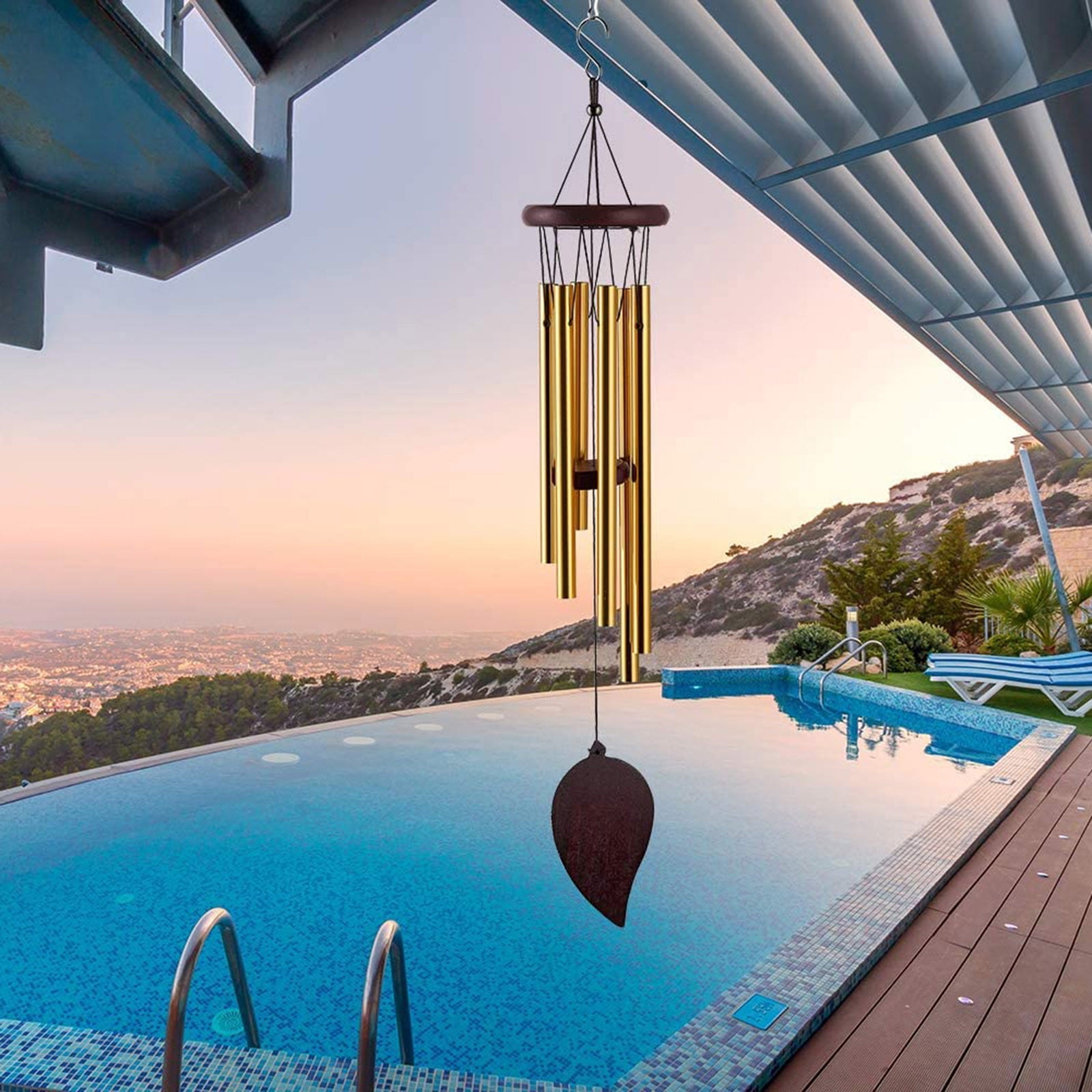 Harpi Wind Chimes for Outside - 26 Inch Large Wind Chimes Outdoor Deep ...