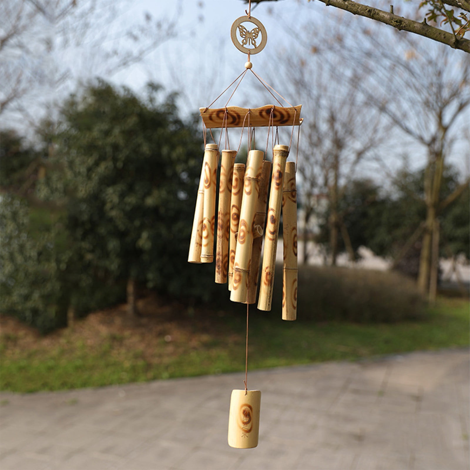Harpi Wind Chimes for Outside Clearance, Bamboo Wind Chimes, 28" Wooden ...