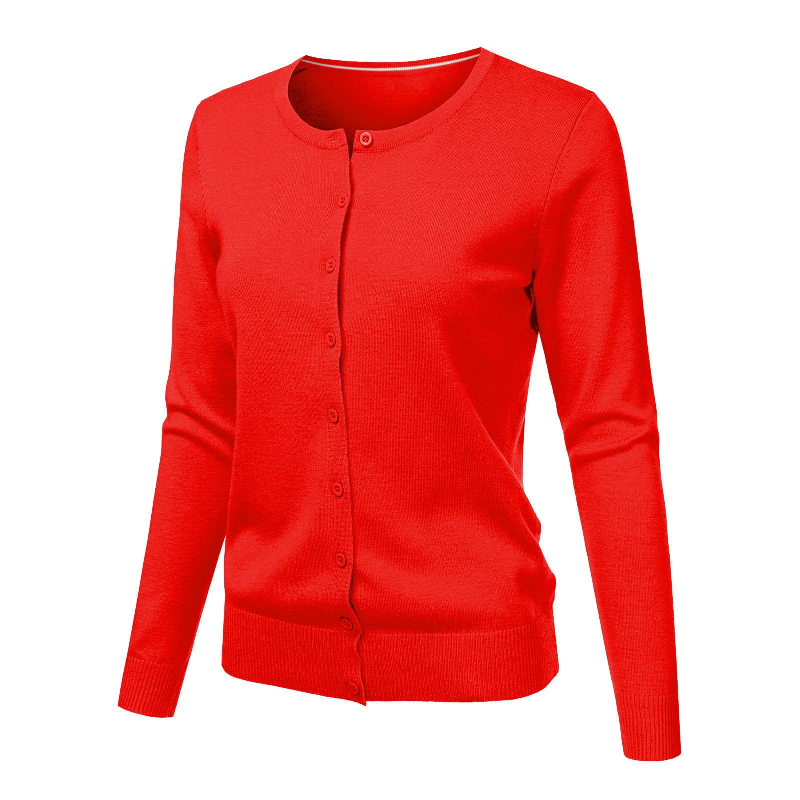 Harpily Cardigan Women's Round Neck Cardigan Knitted Long Sleeved Large ...