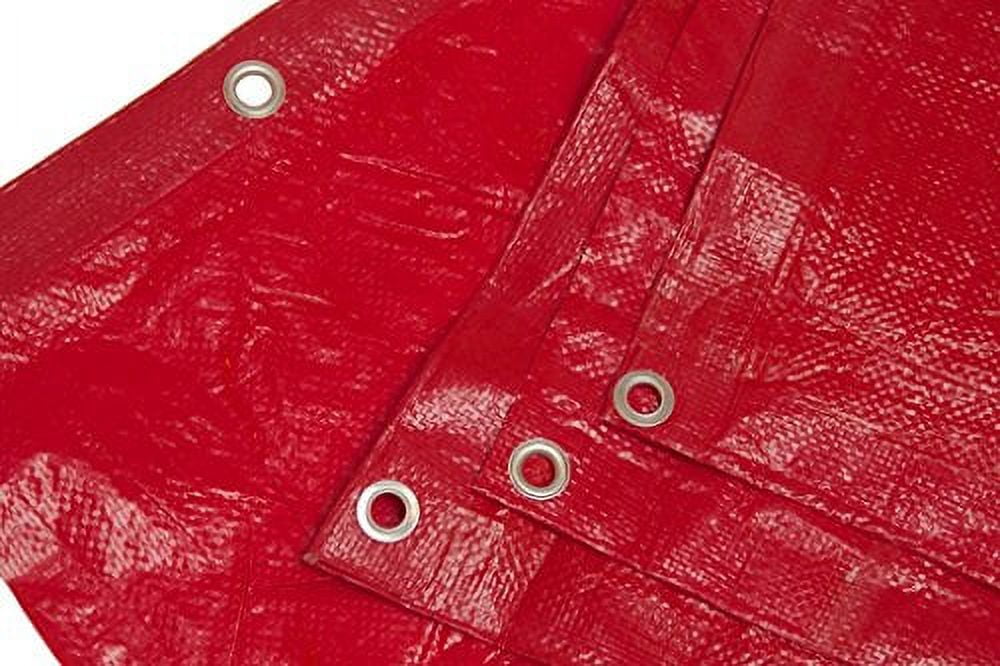 Harpster Tarps 10' x 12' High Visibility RED 3.3 oz. Poly Tarp 8 Mil ...