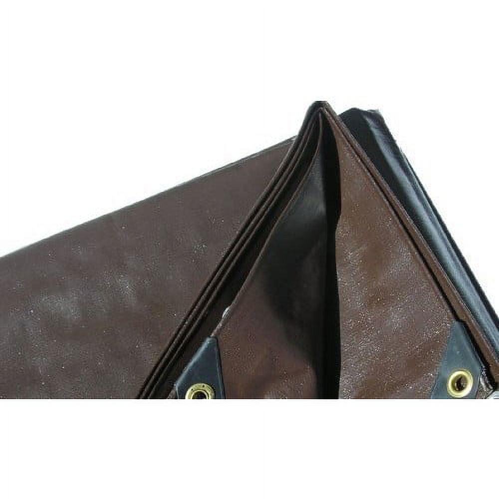 Harpster Tarps 8 ft. x 10 ft. Super Heavy Duty Brown 8 oz. Polyethylene ...