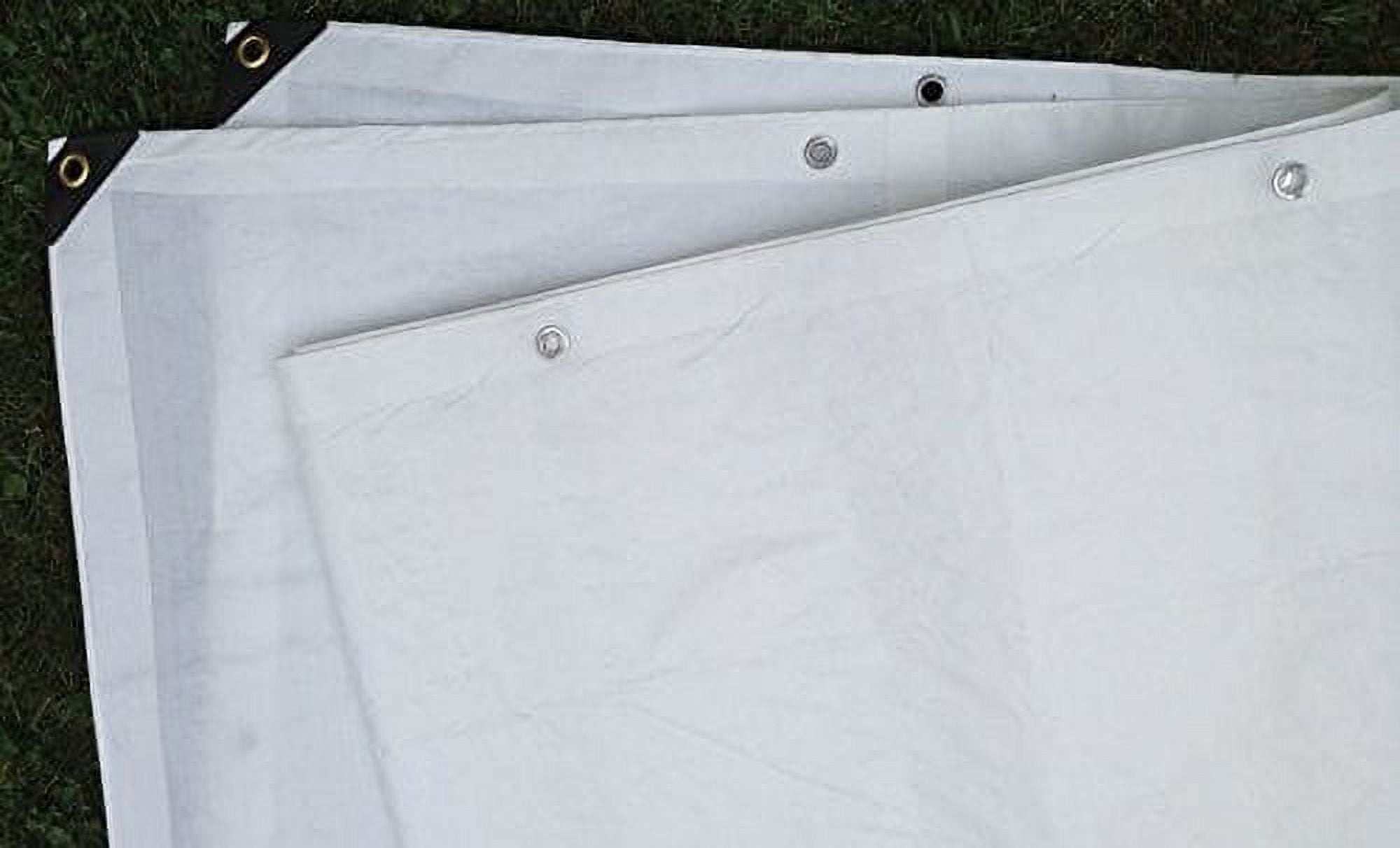 Harpster Tarps 8' x 10' Heavy Duty White 6 oz. Poly Tarp 12 Mil ...