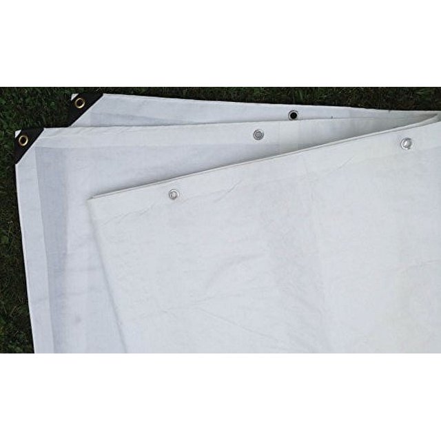 Harpster Tarps 8' x 10' Heavy Duty White 6 oz. Poly Tarp 12 Mil ...