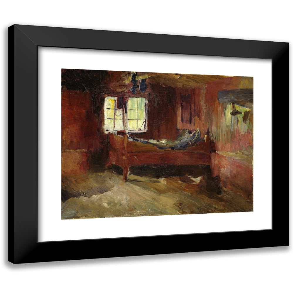 Harriet Backer 24x20 Black Modern Framed Museum Art Print Titled - Farm ...
