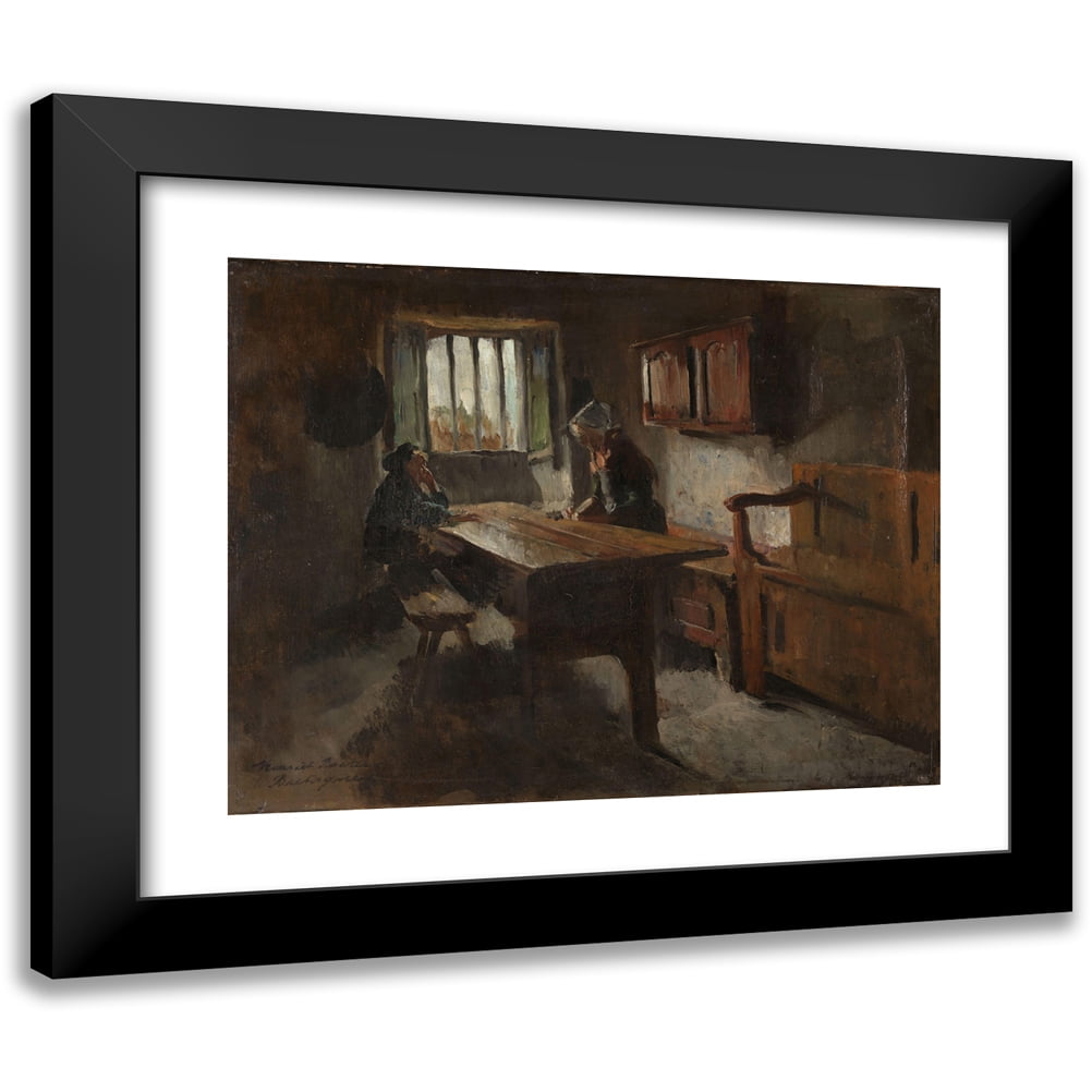 Harriet Backer 24x20 Black Modern Framed Museum Art Print Titled - Farm ...