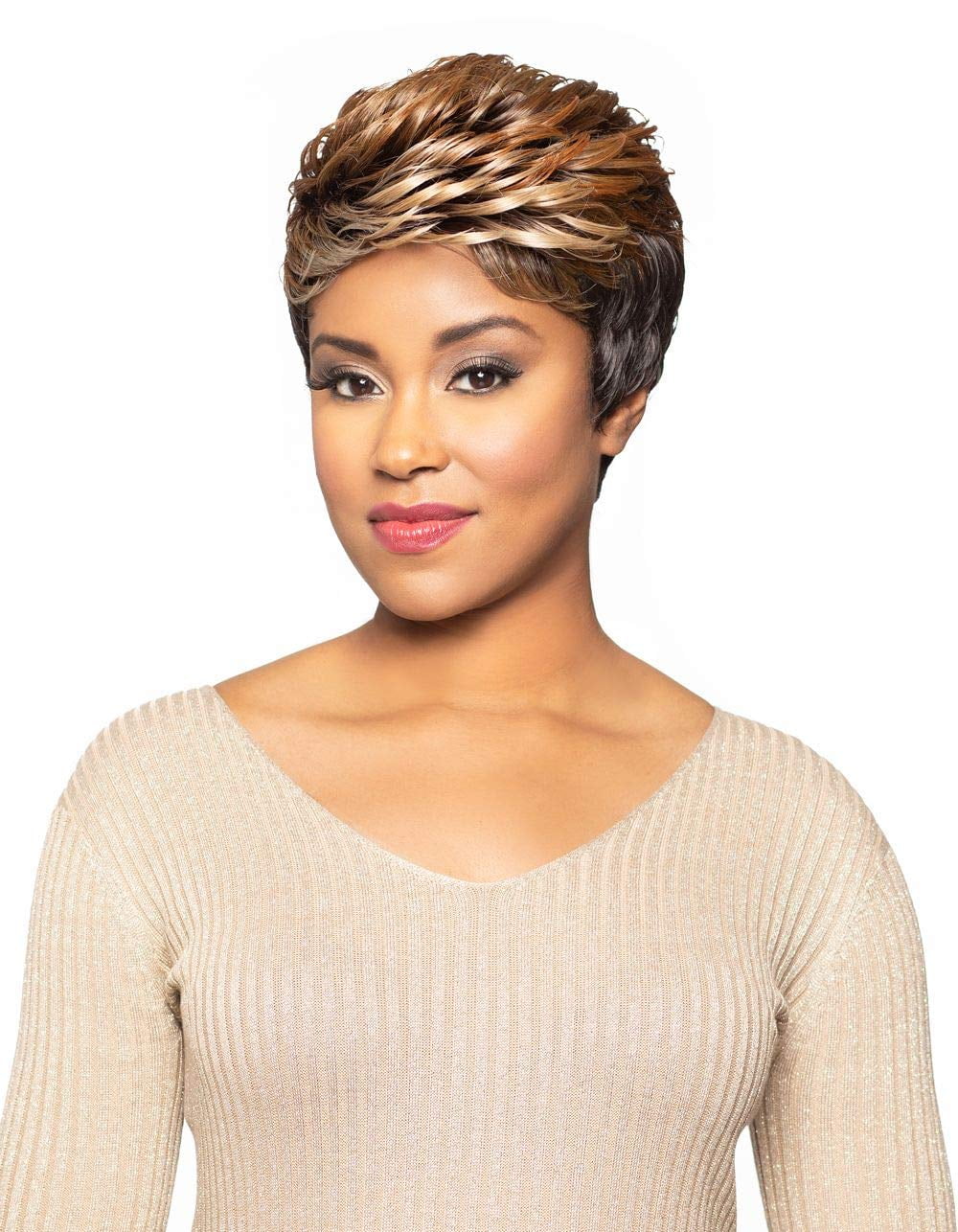 Harriet Wig Color 3T280 - Foxy Silver Wigs Short Pixie Wavy Synthetic ...