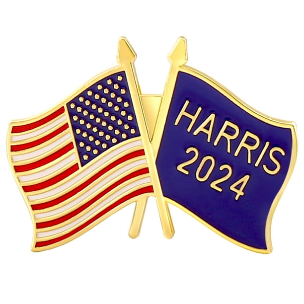 Harris 2024 Flag Pins US Presidential Election Campaign Souvenir ...