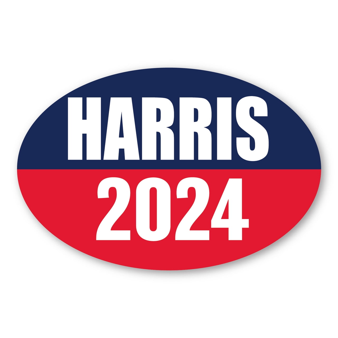 Harris 2024 Oval Magnet - Half Red / Half Blue - Walmart.com