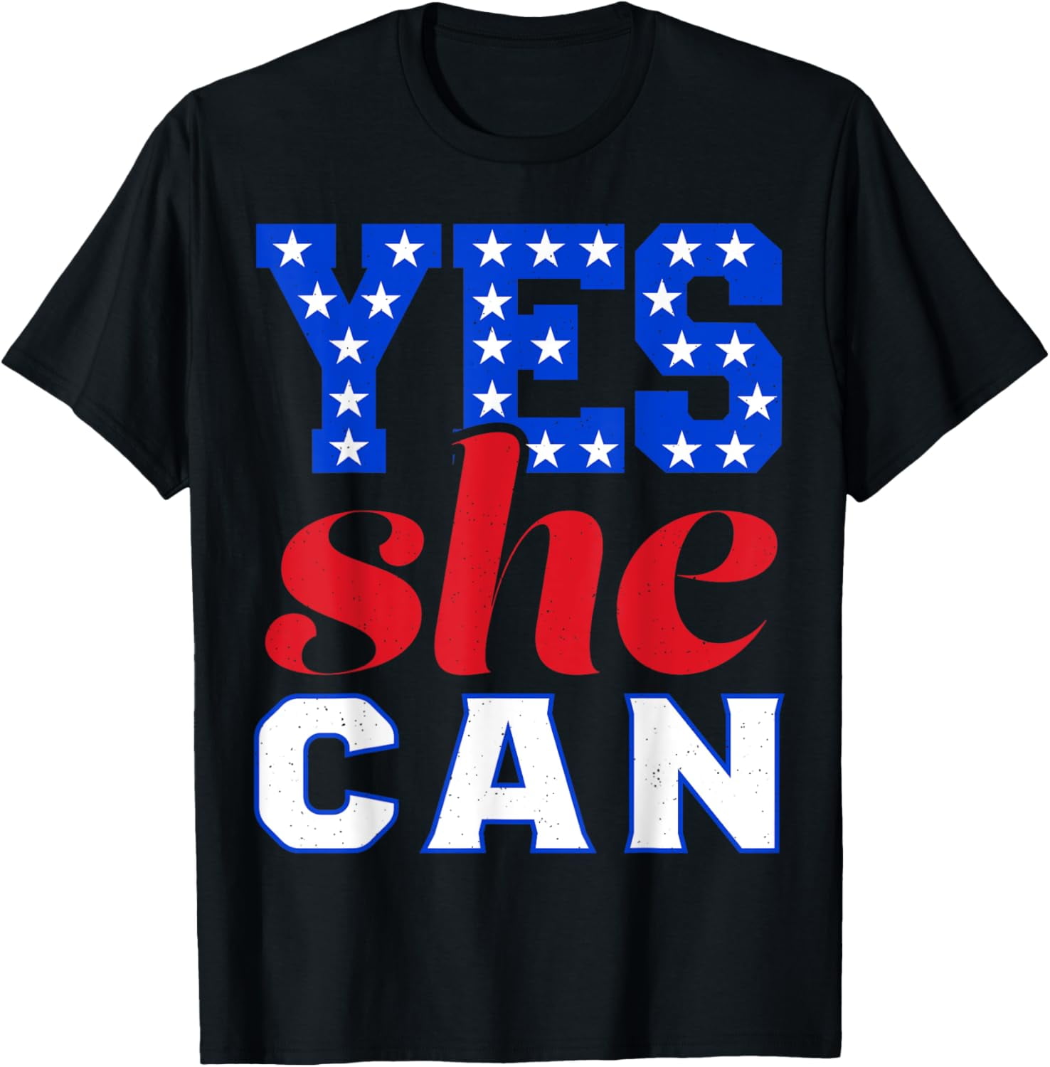 Harris 2024 USA America yes she can Funny Creative Graphic T-Shirt ...