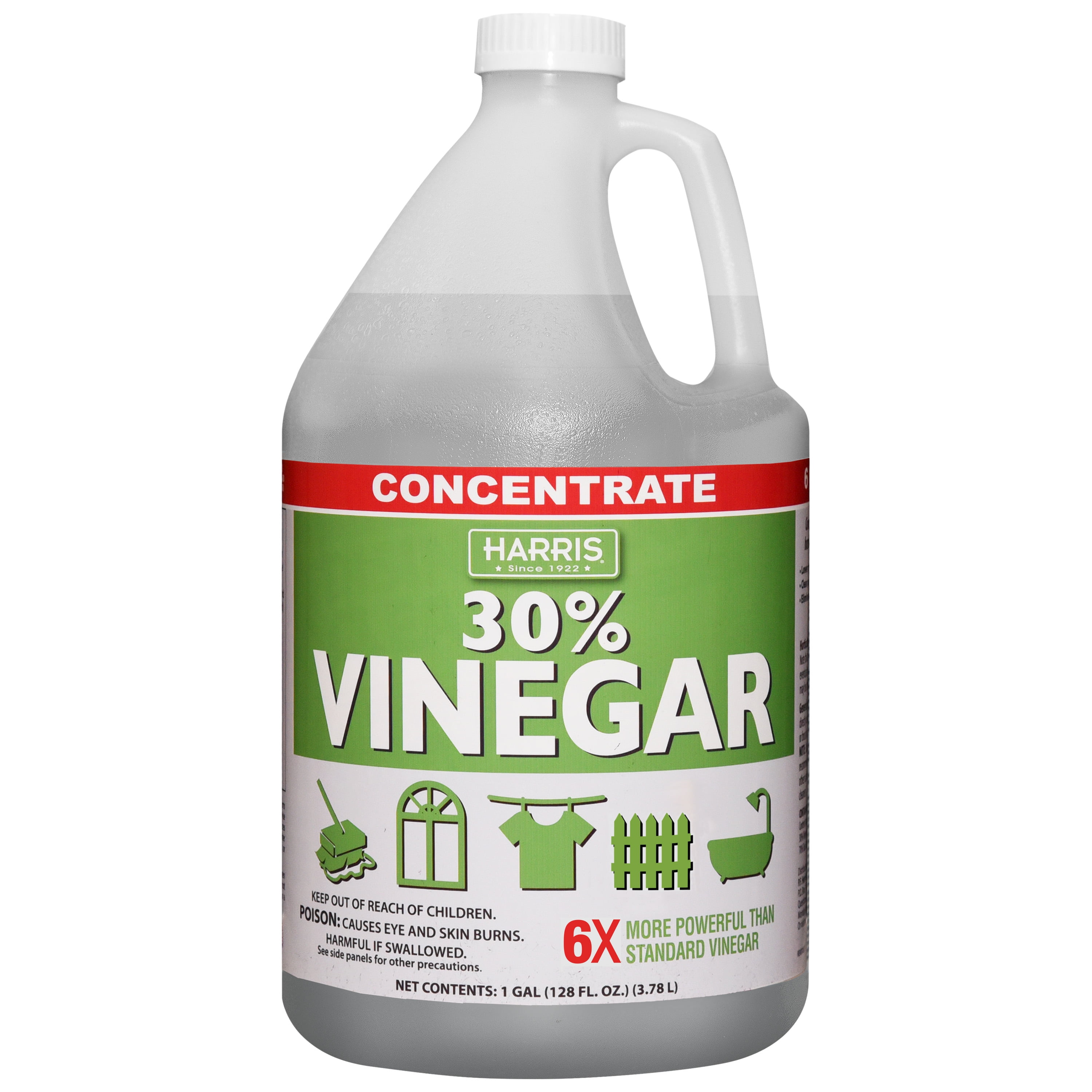 Harris 30% Cleaning Vinegar Concentrate, 1 Gallon, All-Purpose Cleaner ...