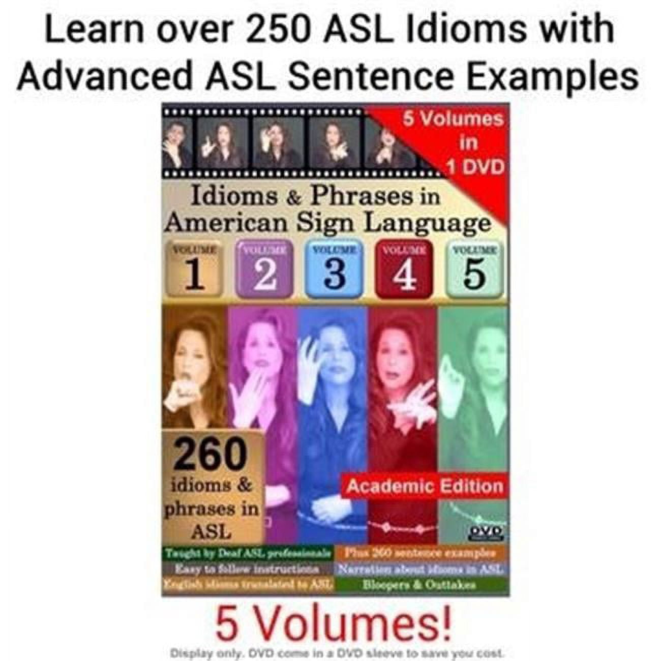 Harris Communications American Sign Language Idioms & Phrases Academic Edition - Volume 1-5 ...