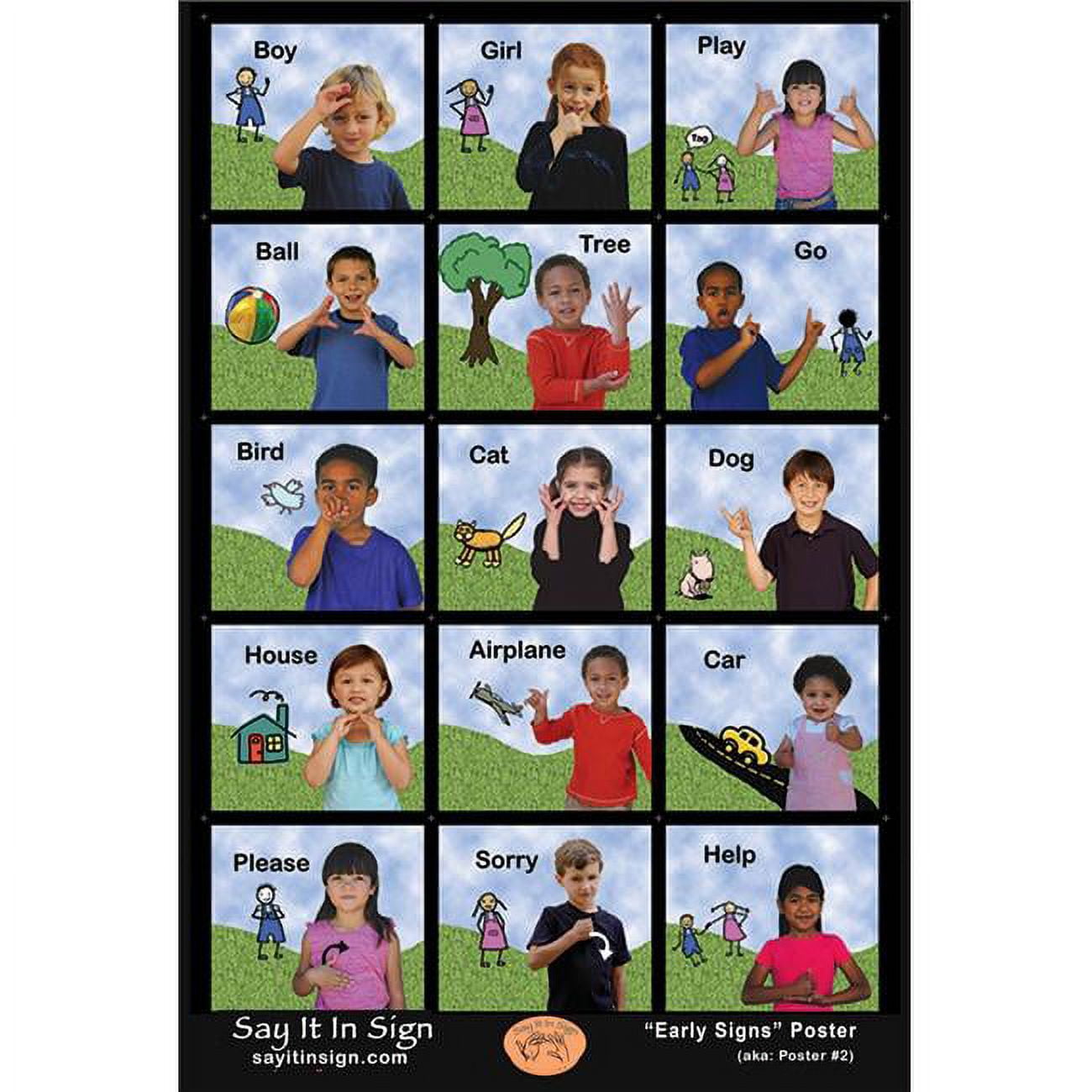 Harris Communications Early Signs ASL Lenticular Poster - Walmart.com