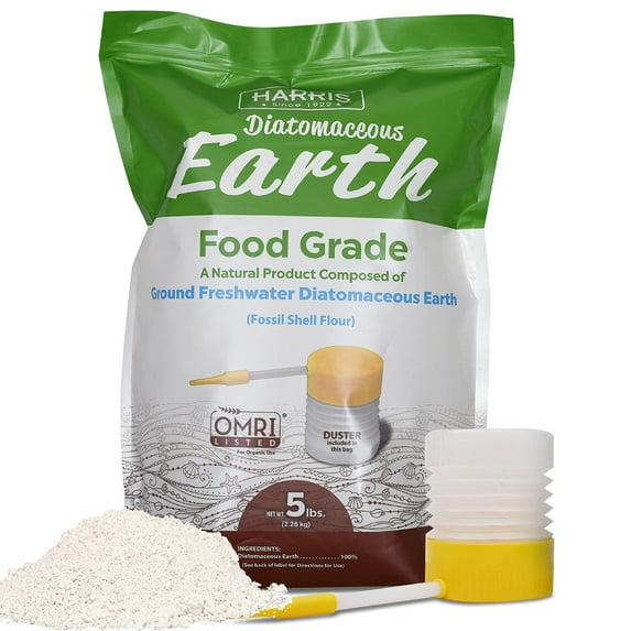 Harris Diatomaceous Earth Food Grade, 5lb with Powder Duster Included ...