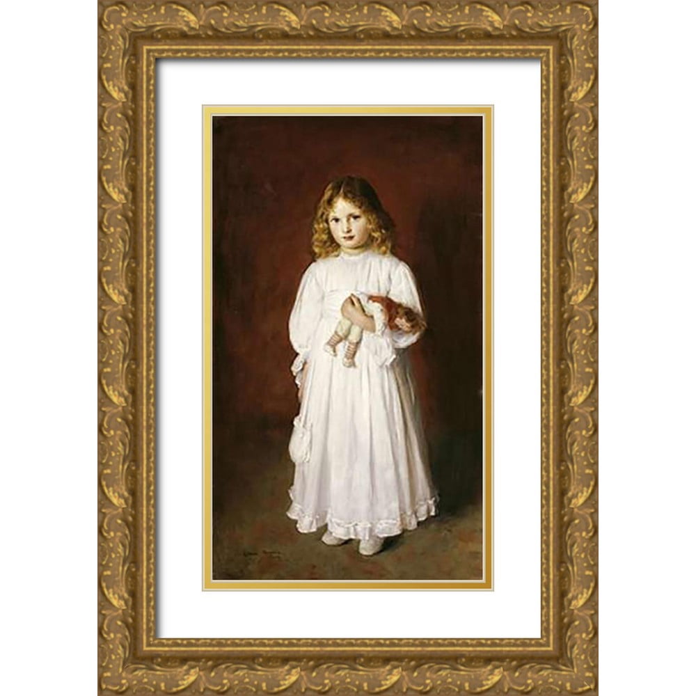 Harris, Edwin 20x32 Gold Ornate Wood Framed with Double Matting Museum ...