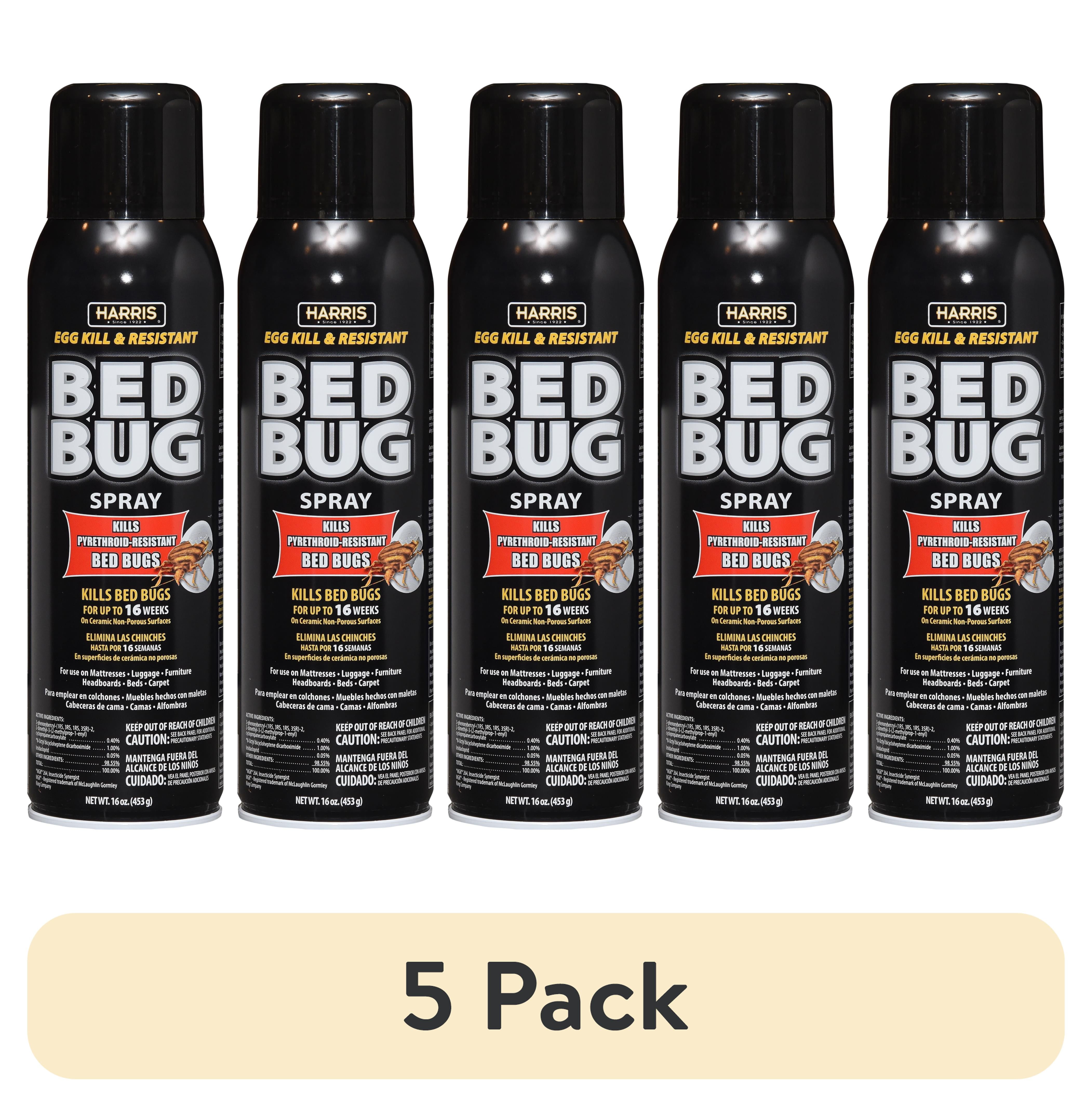 (5 pack) Harris Egg Kill and Resistant Bed Bug Spray, 16 oz. - Walmart.com