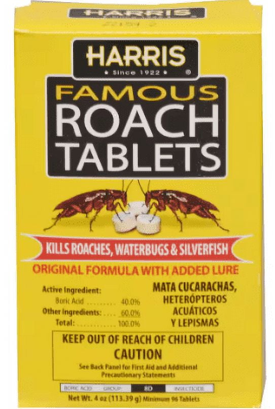 Harris Famous Roach & Silverfish Killer Tablets, 4 oz. - Walmart.com