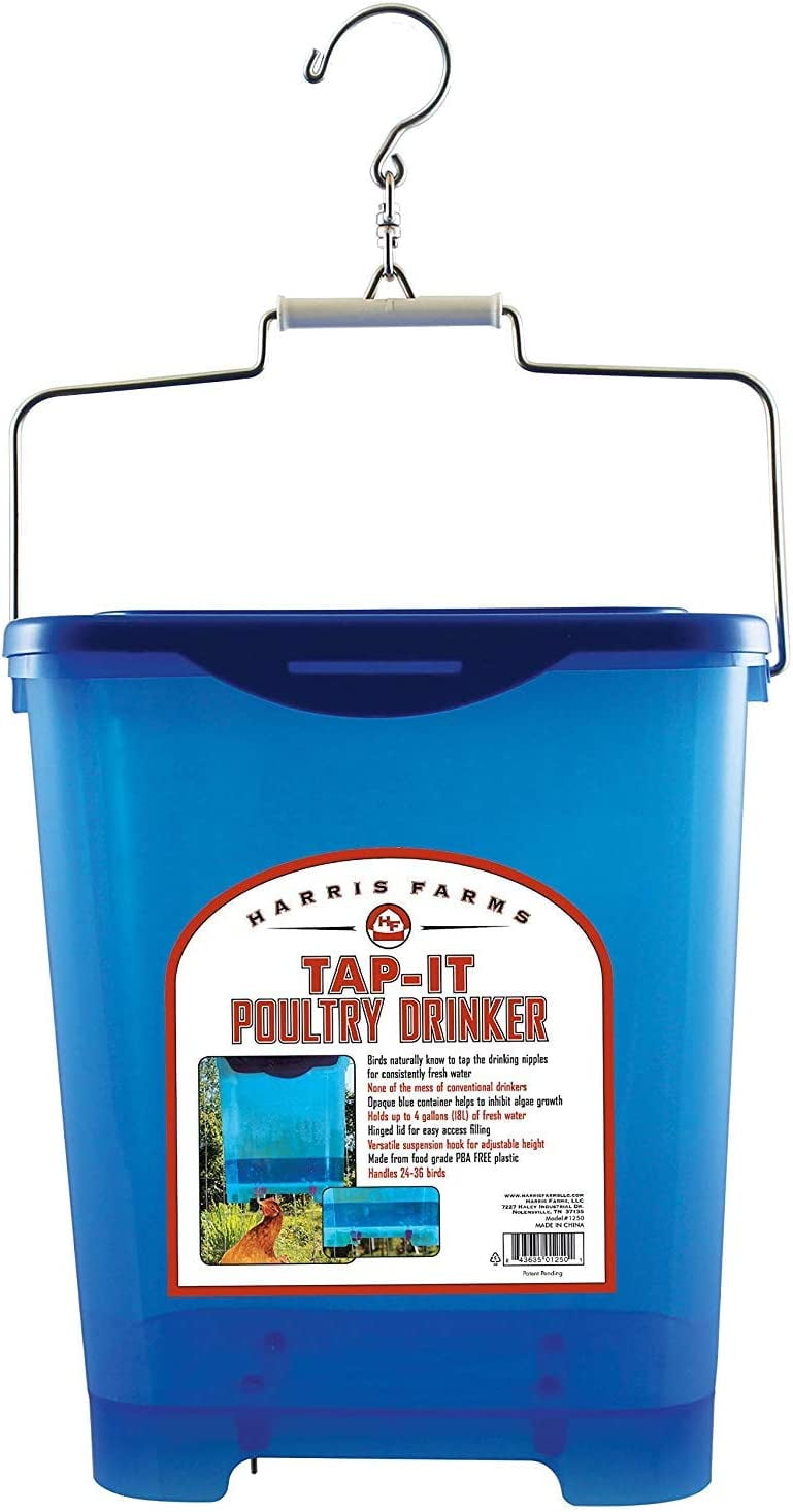 Harris Farms Tap-It Poultry Drinker, 4 Gallon - Walmart.com