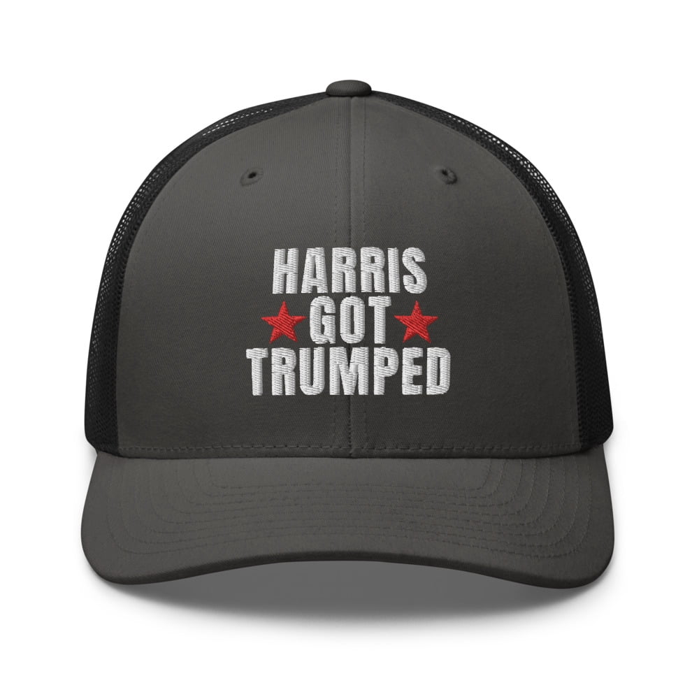 Harris Got Trumped hat, Embroidered Trucker Cap, Trump 2024 hat, MAGA ...