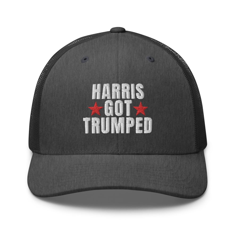 Harris Got Trumped hat, Embroidered Trucker Cap, Trump 2024 hat, MAGA ...