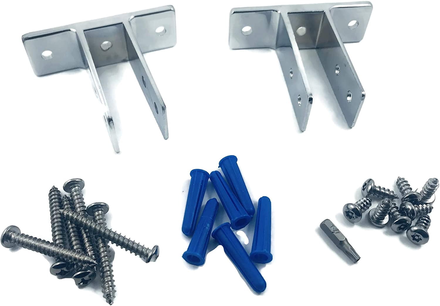 Harris Hardware Urinal Screen Pack Two Ear Chrome Cast ZAMAC for 1 in ...
