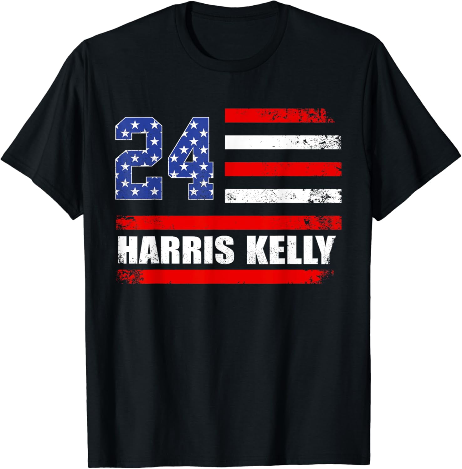 Harris Kelly 2024 Kamala Harris 2024 Kelly 2024 USA Flag T-Shirt ...