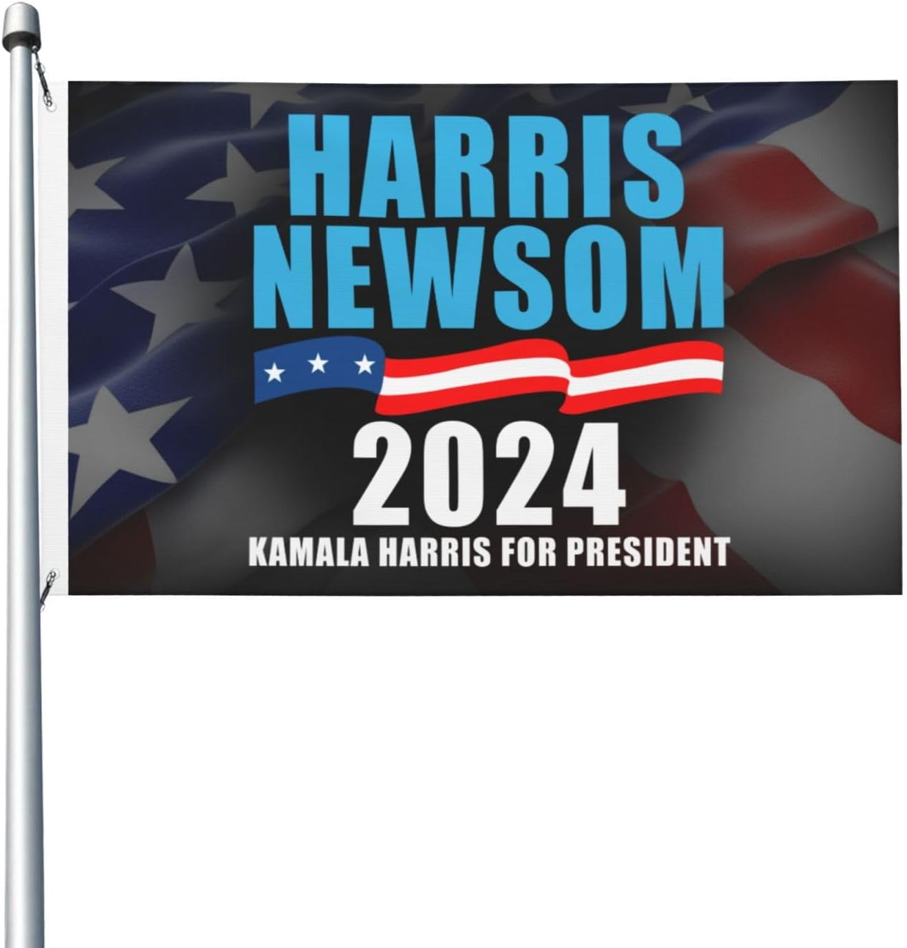Harris Newsom 2024 Kamala Harris For President 3x5 Ft Double Sided Flag ...