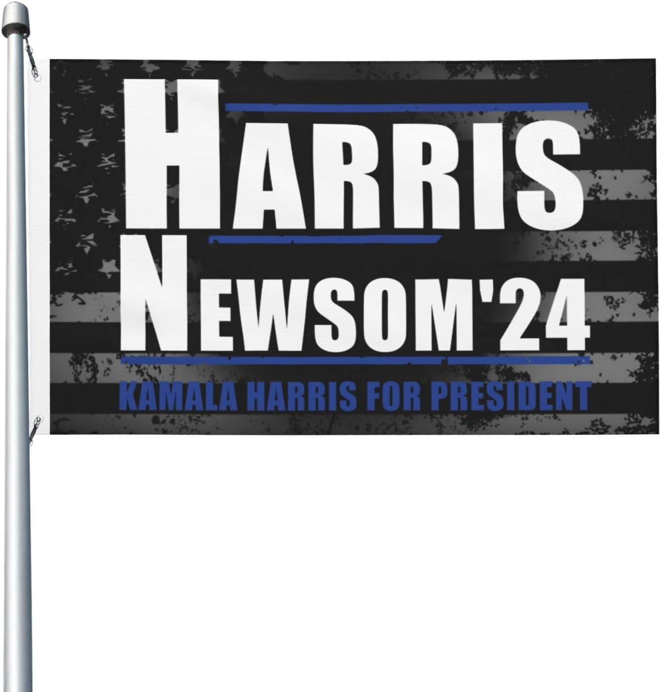 Harris Newsom 2024 Kamala Harris For President 3x5 Ft Double Sided Flag ...