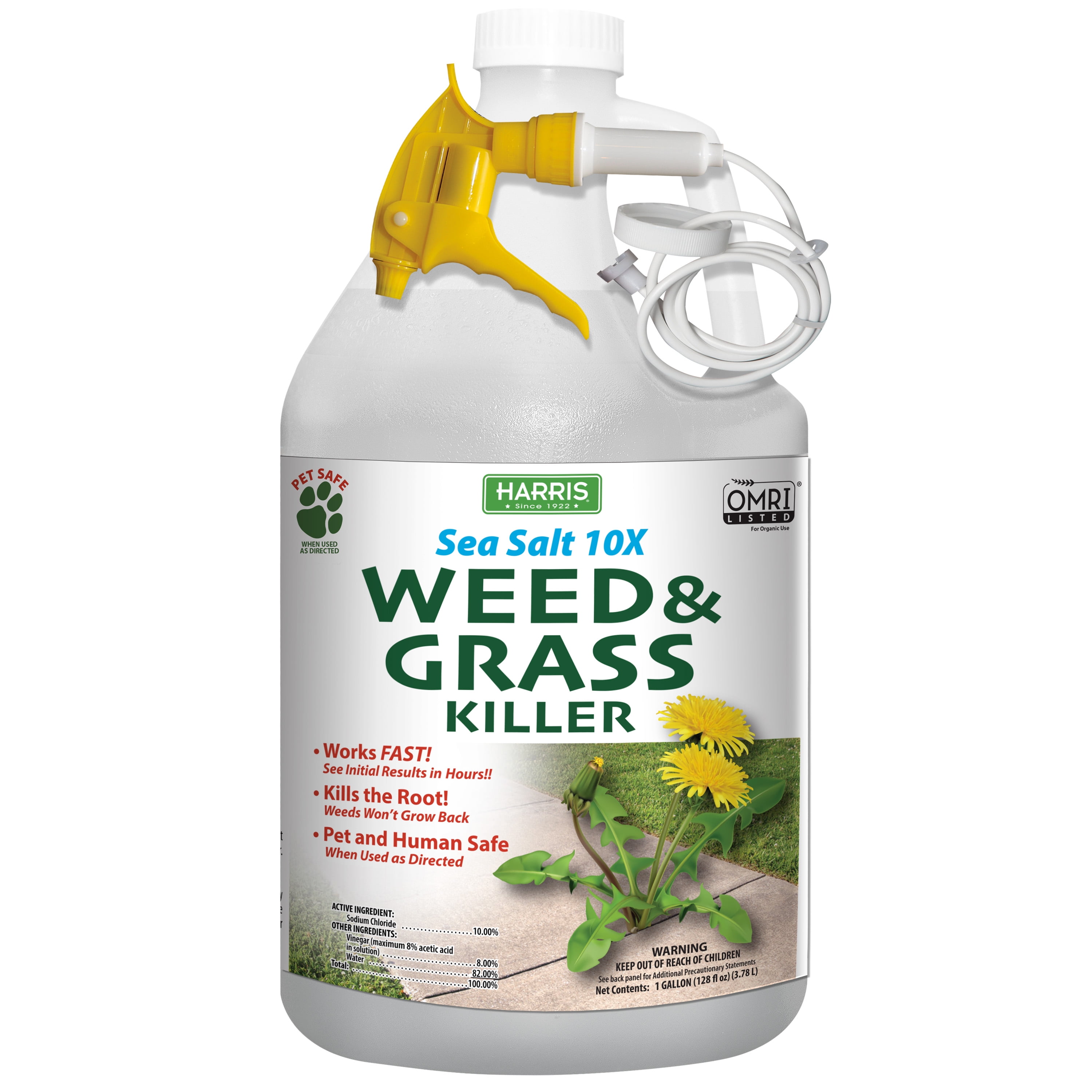 Harris Sea Salt 10X Weed & Grass Killer, 128 oz. - Walmart Business ...
