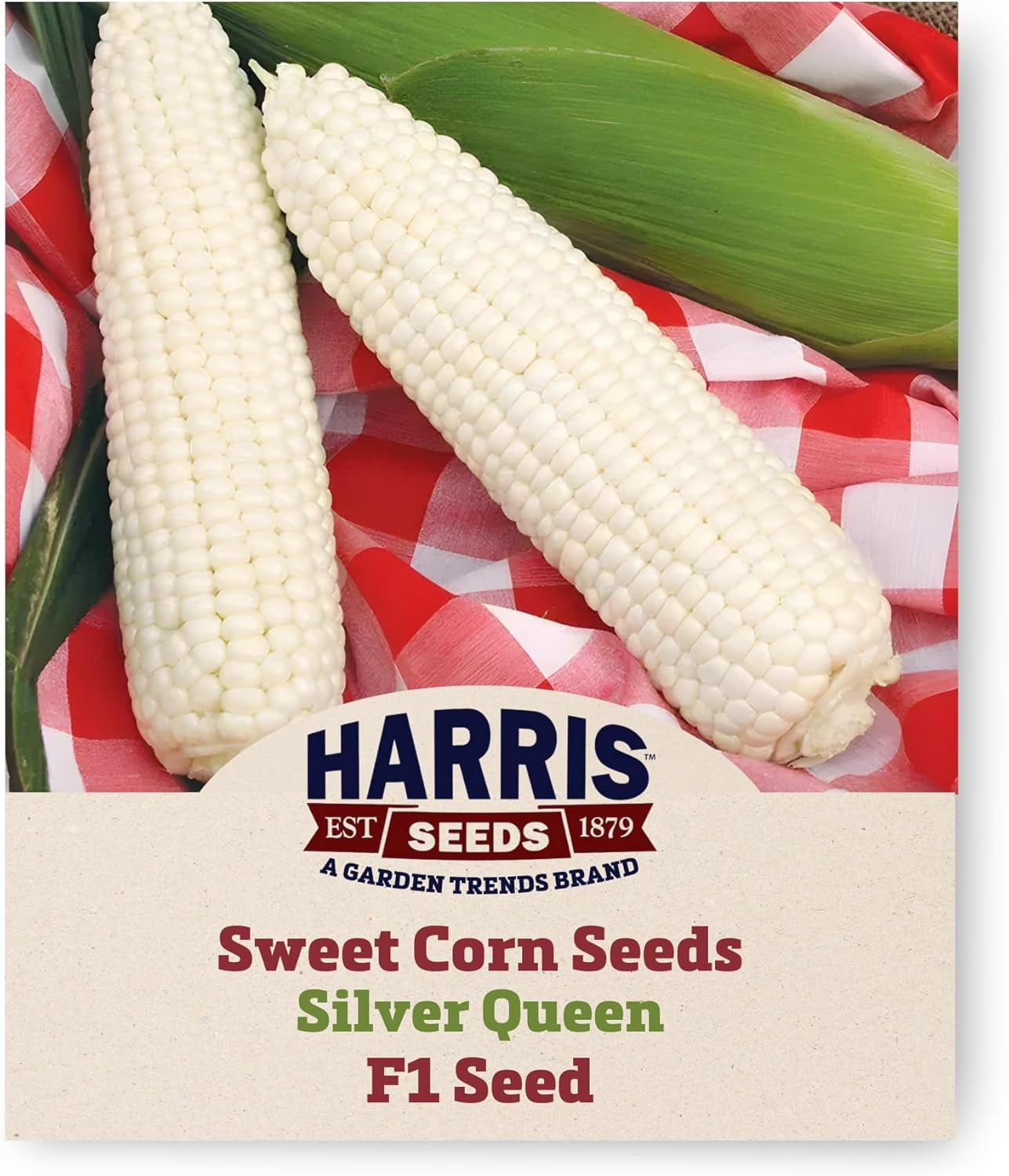 Harris Seeds - Sweet Corn Silver Queen Variety White Cream Kernels - 5 ...